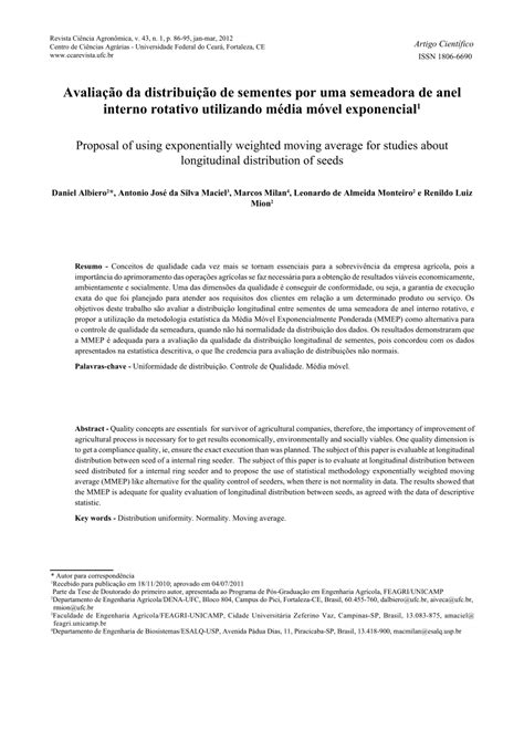 Pdf Proposal Of Using Exponentially Weighted Moving Average For