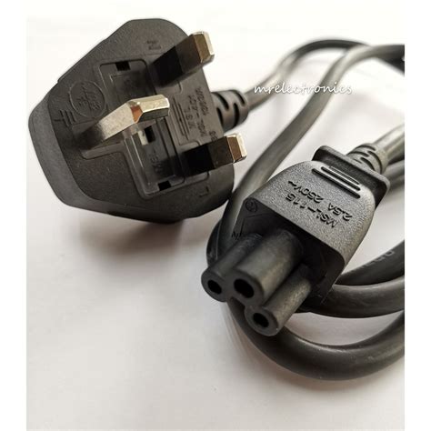 3pin Uk To Iec C5 Mains Lead Power Cable With Fuse 1 8m Shopee Malaysia