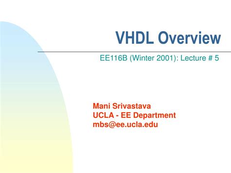 Ppt Vhdl Overview Powerpoint Presentation Free Download Id6991479