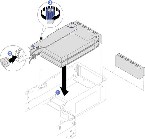 PCIe 라이저 어셈블리 설치 ThinkSystem SD550 V3 Lenovo Docs