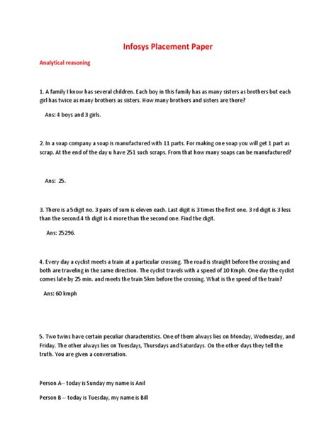 Infosys Question Paper Pdf