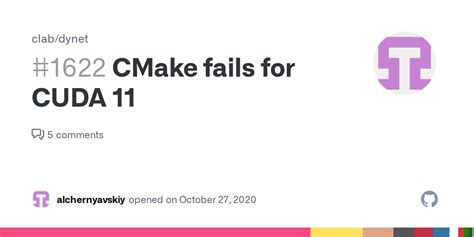 Cmake Fails For Cuda 11 · Issue 1622 · Clabdynet · Github