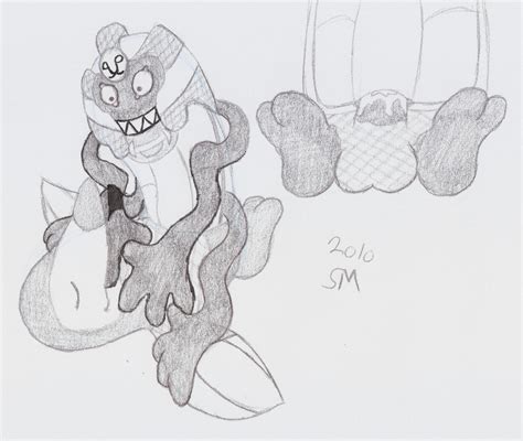 Rule 34 Cofagrigus Cum Drilbur Female Insertion Interspecies Male Monochrome Nude Penis