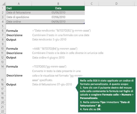 Combinare Il Testo Con Una Data O Un Ora Supporto Tecnico Microsoft