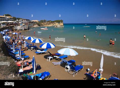 Peroulades Beach Corfu Greece Stock Photo Alamy