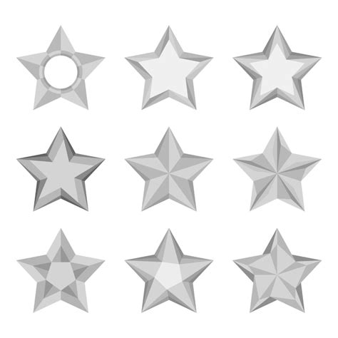 Free Vector Flat Design Silver Stars Element Collection
