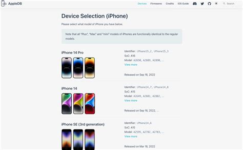 Appledb Provides Database Of Apple Devices Software And Firmware Updates More