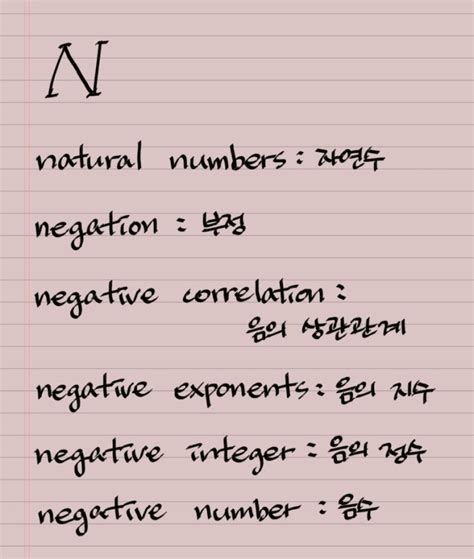 영어로된 수학용어 수학단어 수학공식 뜻 정리~ N으로 시작하는 단어 네이버 블로그