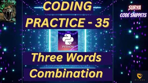 three words combination coding practice 35 ccbp nxtwave idp