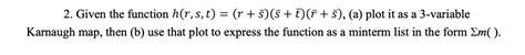 solved 2 given the function h r s t r sˉ sˉ tˉ rˉ sˉ
