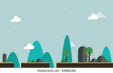 Game Background Hill Scenery Stock Vector Royalty Free Shutterstock
