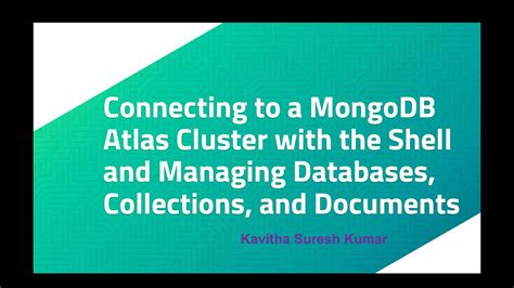 Connecting To A Mongodb Atlas Cluster With Shell And Managing Databases