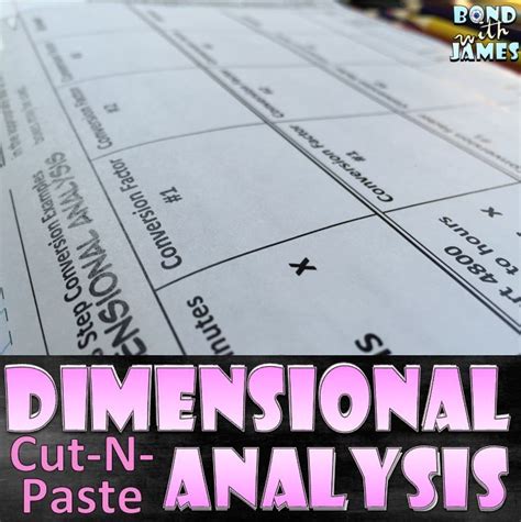 Dimensional Analysis Time Conversions Notebook Cut And Paste