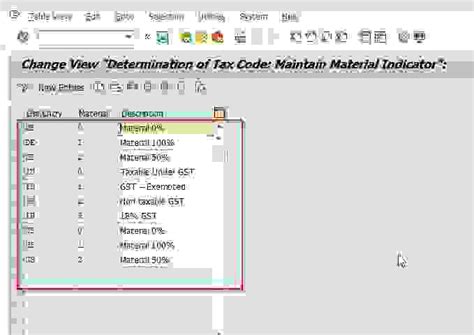 Maintain Tax Indicator For Material