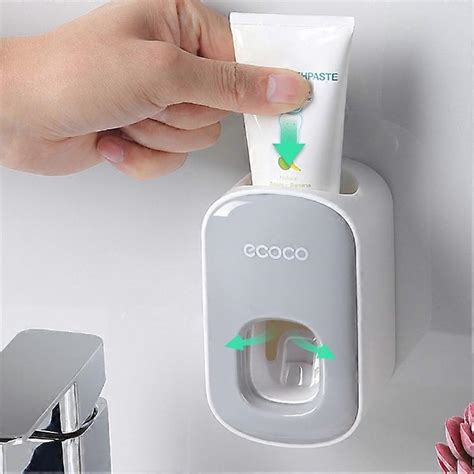 Ecoco Wall Mounted Toothpaste Dispenser For Bathroom Automatic