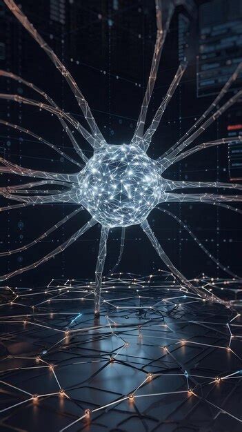 Dynamic 3D Visualization of AI Neural Network Showcasing Intricate Connections and Data Flow ...