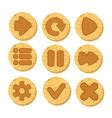 Wooden Buttons Royalty Free Vector Image VectorStock