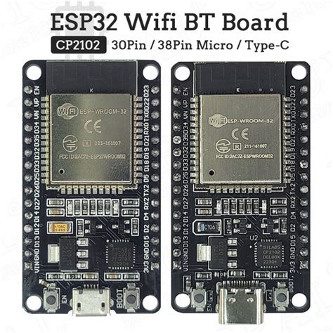Esp32 Development Board 2 4g Wifi Bluetooth Module 30pin 38pin Cp2102 Micro Type C Ultra Low