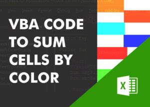 VBA Code To Count Color Cells Easy Guide In Steps