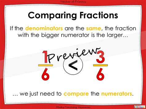 Comparing And Ordering Fractions Year 5 Teaching Resources