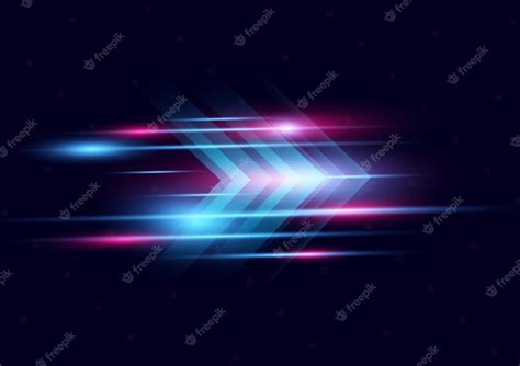 Premium Vector Abstract Modern Hight Speed Light Arrow Line Technology Effect On Black