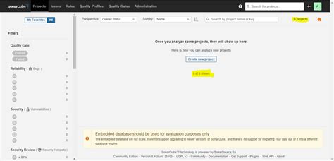 sonarqube already scanned projects disappearing after azure container