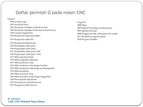 Pengenalan Mesin Computer Numeric Control Cnc Pptx