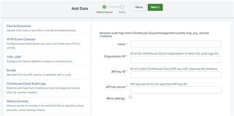 将 Clickhouse Cloud 审计日志存储到 Splunk Clickhouse Docs