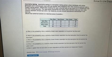solved assortative mating assortative mating is a nonrandom