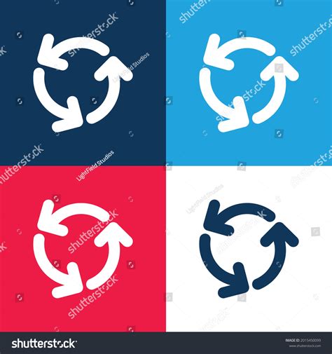 Arrows Circle Three Rotating Counterclockwise Direction Stock Vector Royalty Free