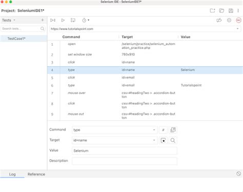 Selenium IDE Creating Tests