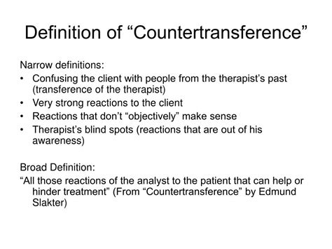 Ppt How Countertransference Can Help Us In Our Work Powerpoint Presentation Id5321230