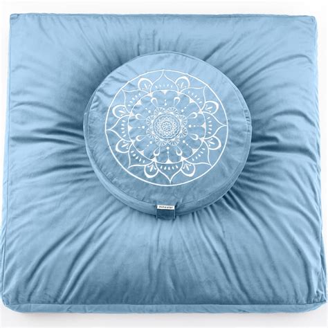 Hihealer Meditation Cushion Large Velvet Zafu Floor