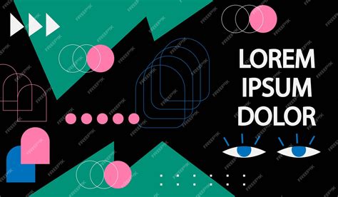 배경 002에 대 한 추상 잔인한 벡터 바우하우스 프리미엄 벡터