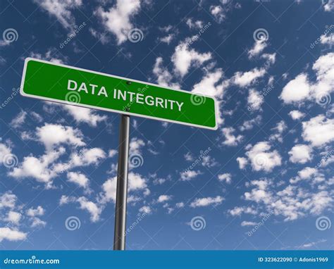 Data Integrity Traffic Sign On Blue Sky Stock Illustration
