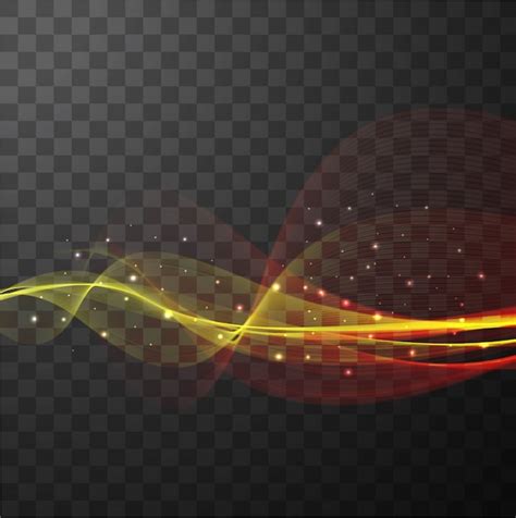 Wavy Shapes With Light Effect Vector Free Download