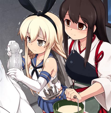 Admiral Shimakaze And Akagi Kantai Collection Drawn By Null