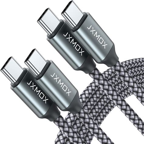 Jxmox Usb C To Usb C Cablebraided Usb C Charger Cable 33ft 2 Pack
