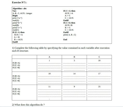 Solved Exercise N For Each Of The Following Chegg