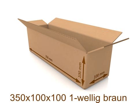 Business & Industrie Kartons 220x150x140 1-wellig braun Versandkarton ...