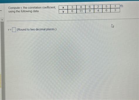 Compute R The Correlation Coefficient Using StudyX