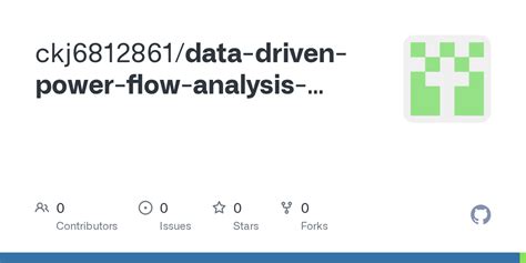 Github Ckj6812861data Driven Power Flow Analysis Master