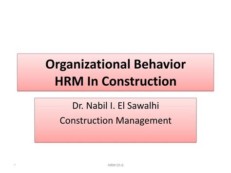 pdf organizational behavior hrm in construction dokumen tips