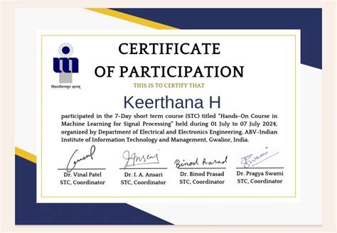 Keerthana H On Linkedin Machinelearning Signalprocessing Professionaldevelopment Iiitmgwalior…