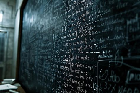 Math Formulas Blackboard Wall Premium Ai Generated Image