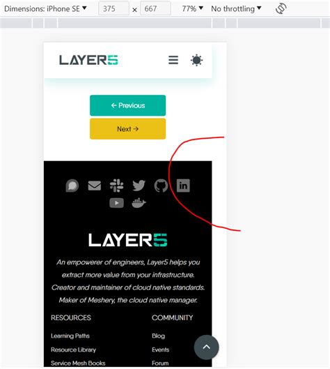 Extra Column Space In Mobile View · Issue 4630 · Layer5iolayer5 · Github