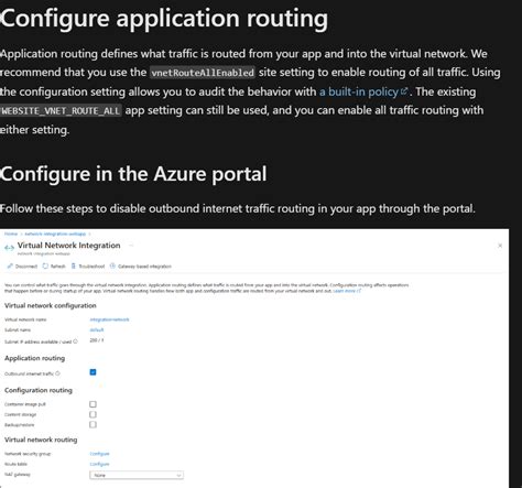 Issues With Websitevnetrouteall Setting And Routing Traffic Through