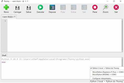 MicroPython Programando A IDE Thonny