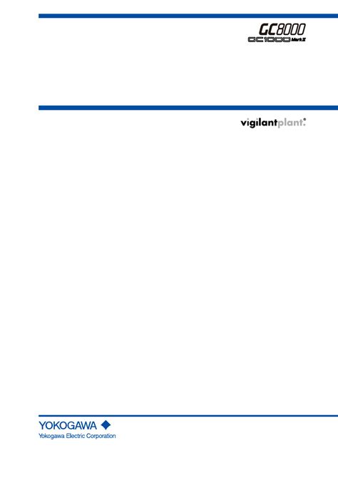 Yokogawa Gc8000 Process Gas Chromatograph User Manual 197 Pages