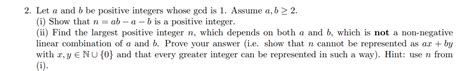 Solved 2 Let A And B Be Positive Integers Whose Gcd Is 1